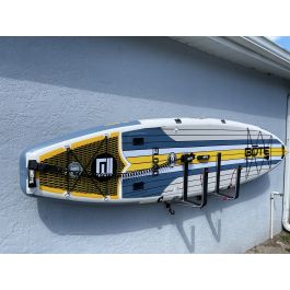 Pontoon Boat Dual Wake/Paddle Board Solution with Storage Rack